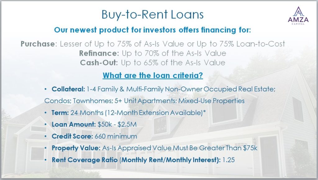 AMZA Capital – Fix & Flip | Buy-To-Rent Loans
